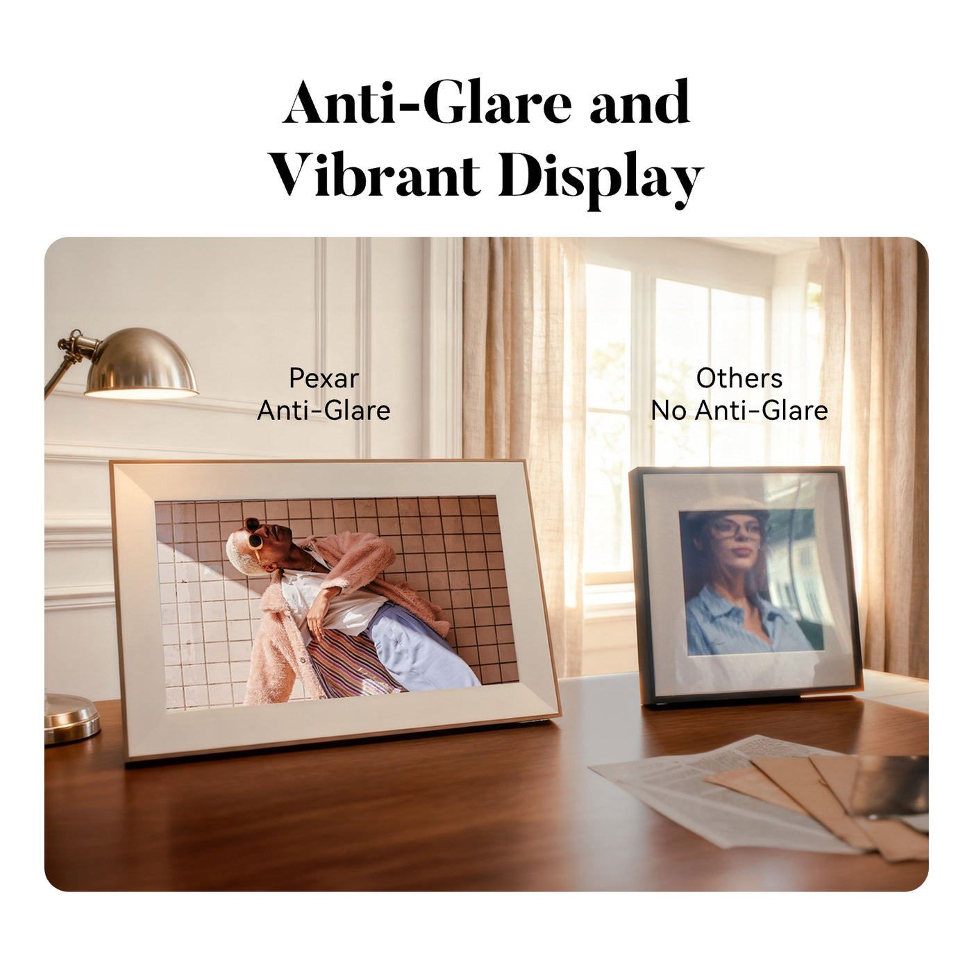 Pexar Starlight 15.6" – Large Gallery Lighting Digital Picture Frame